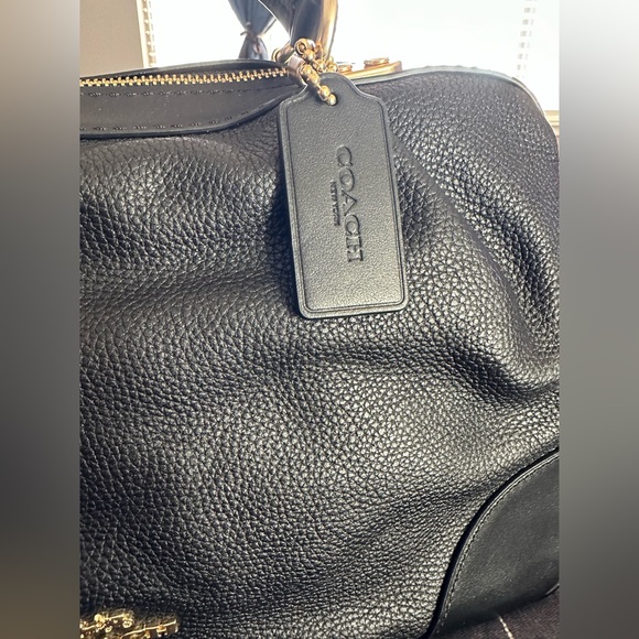 Coach | Bags | Coach Black Leather Lane Satchel Dr Bag | Poshmark